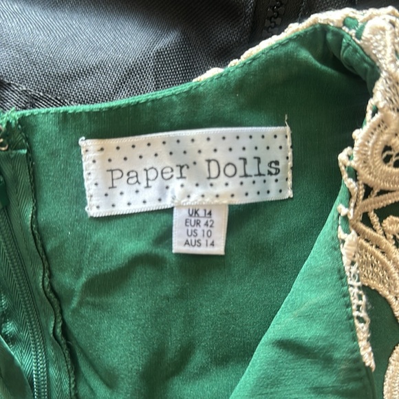 paper doll | Dresses | Embellished Green Wiggle Dress | Poshmark